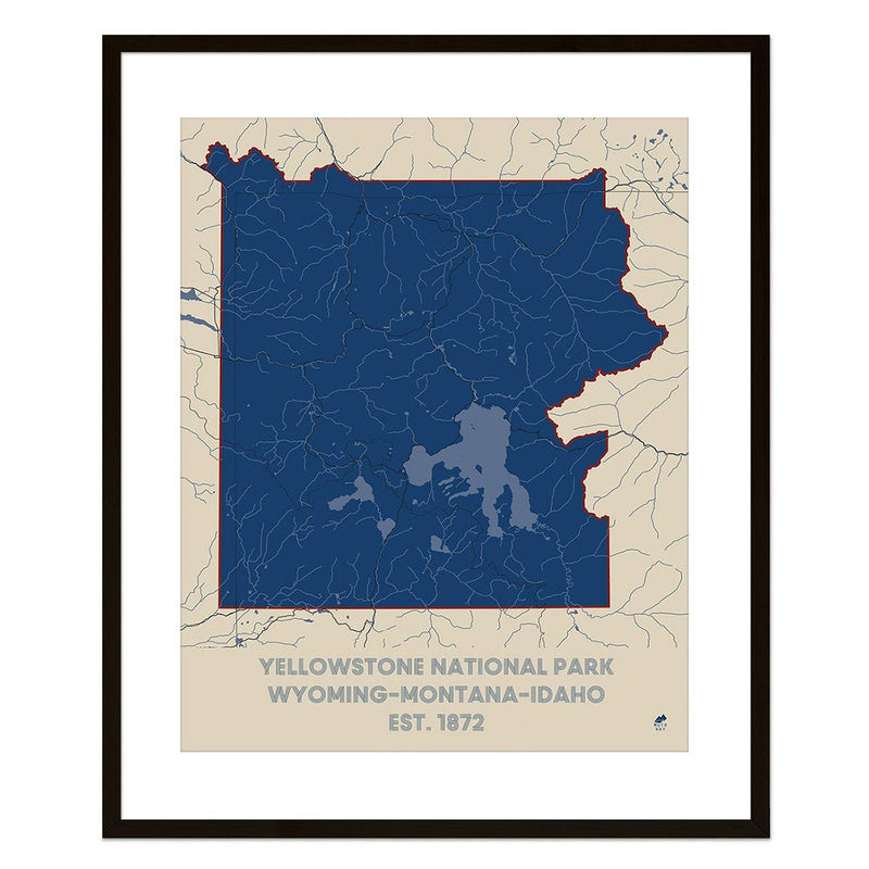 Yellowstone National Park Poster | National Park Map | Muir Way