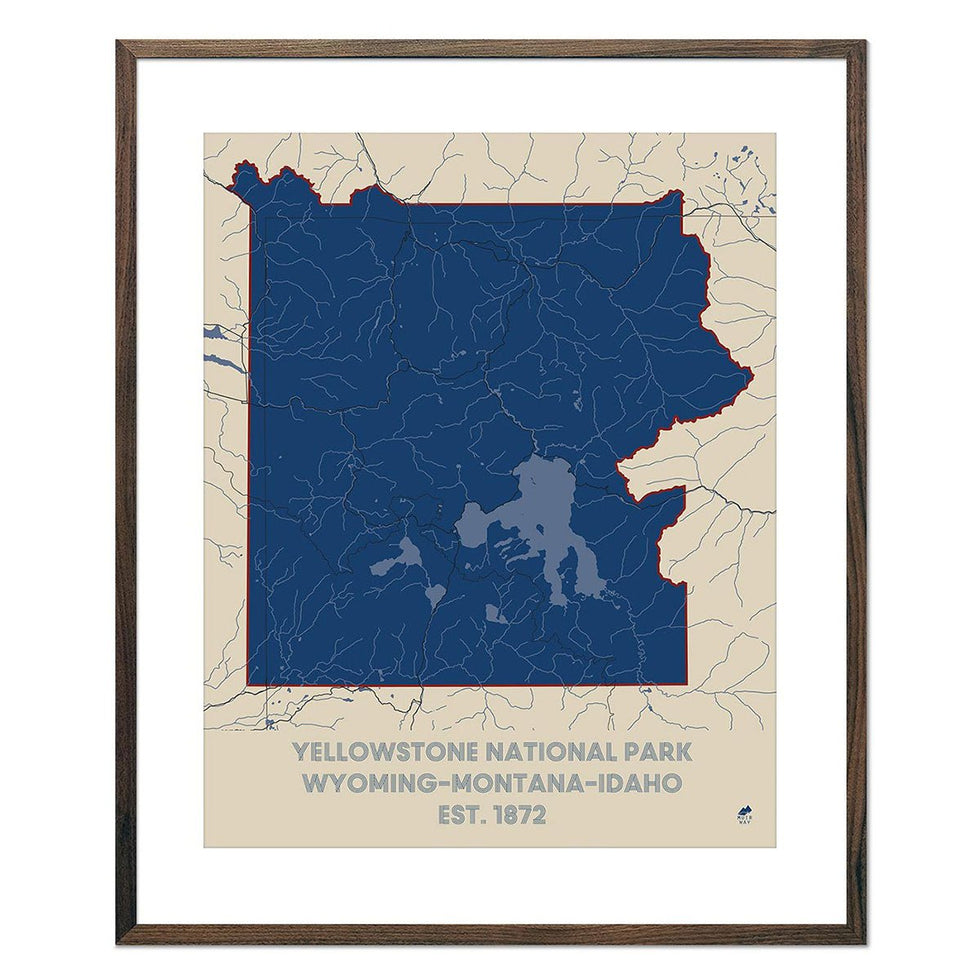 Yellowstone National Park Poster | National Park Map | Muir Way