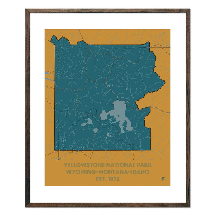 Yellowstone National Park Poster | National Park Map | Muir Way