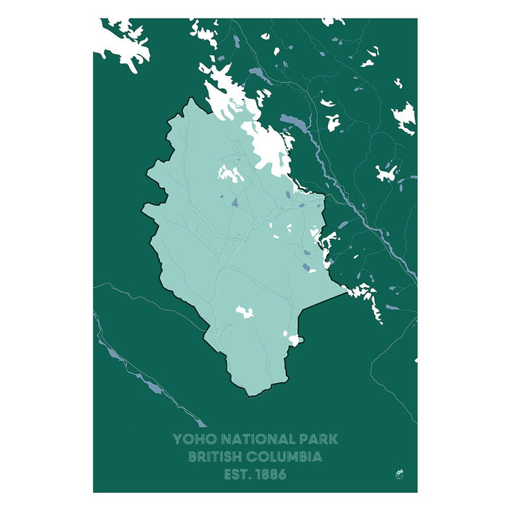 Yoho National Park Poster | Yoho National Park Map | Muir Way