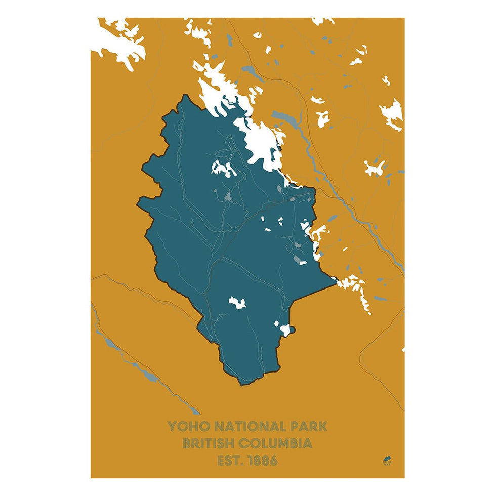 Yoho National Park Poster | Yoho National Park Map | Muir Way