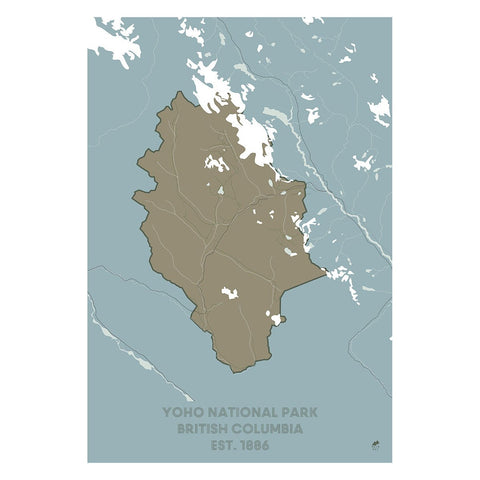 Yoho National Park Poster | Yoho National Park Map | Muir Way