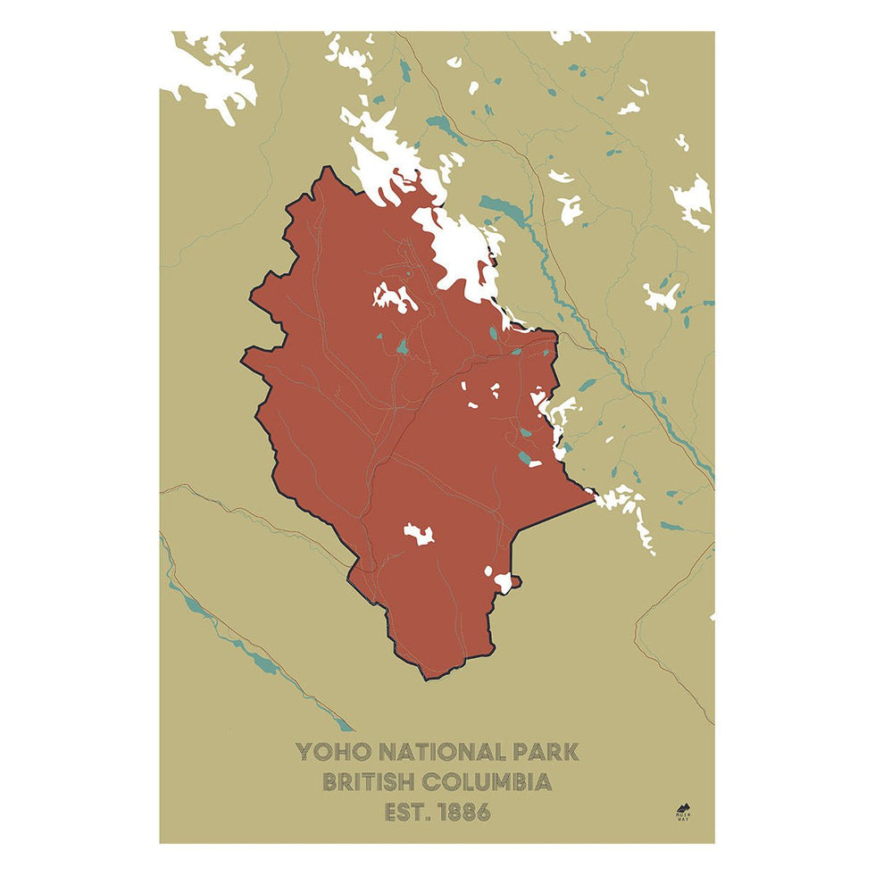 Yoho National Park Poster | Yoho National Park Map | Muir Way