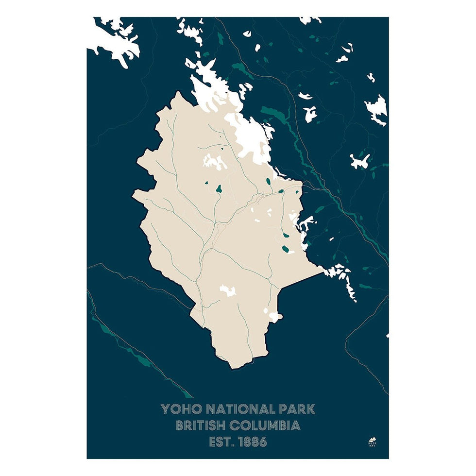 Yoho National Park Poster | Yoho National Park Map | Muir Way