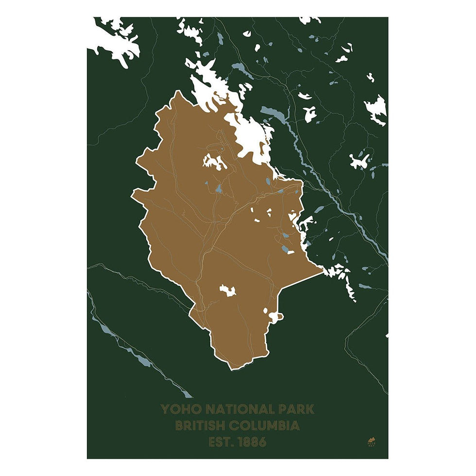 Yoho National Park Poster | Yoho National Park Map | Muir Way