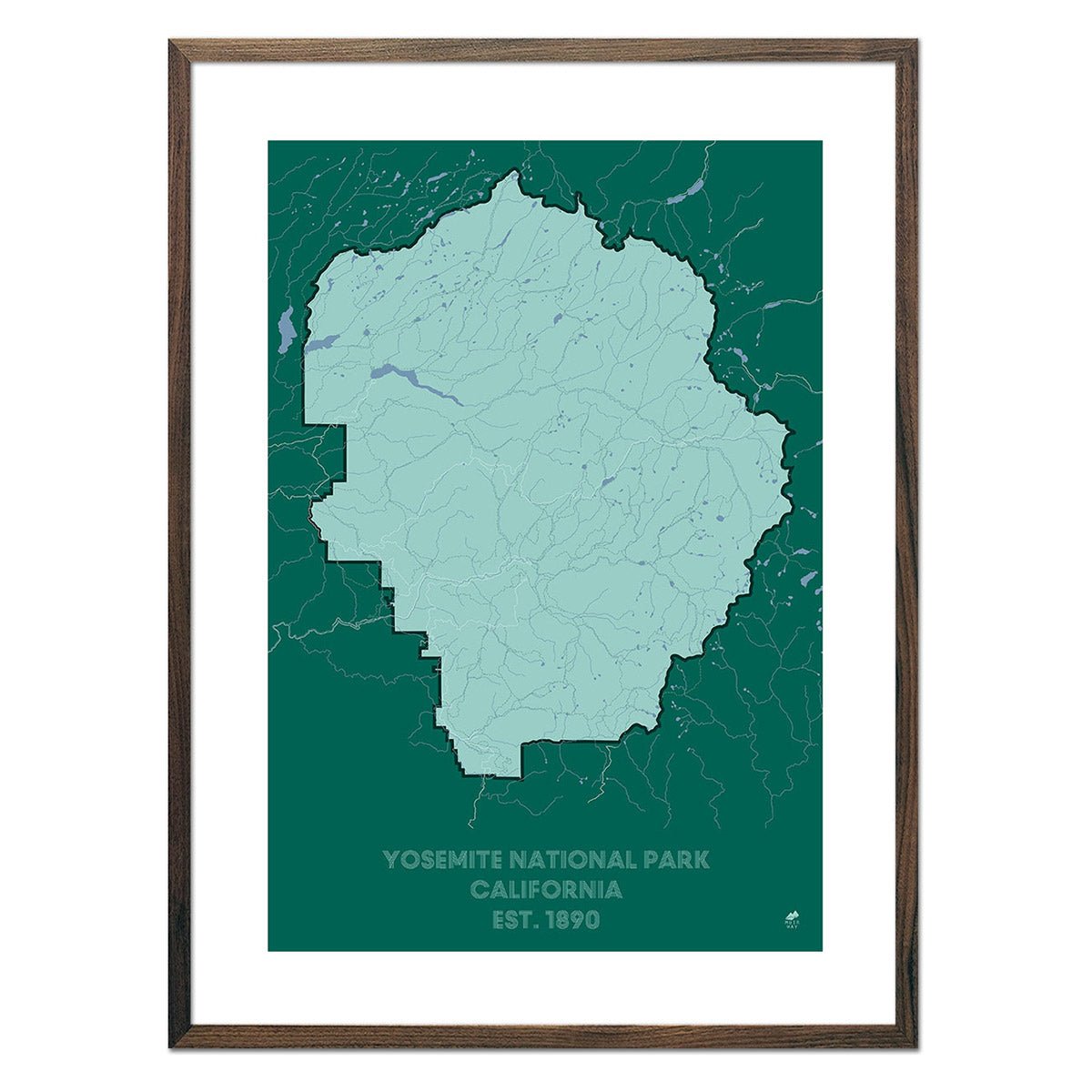 Yosemite National Park Map Yosemite National Park Map Hand Drawn By
